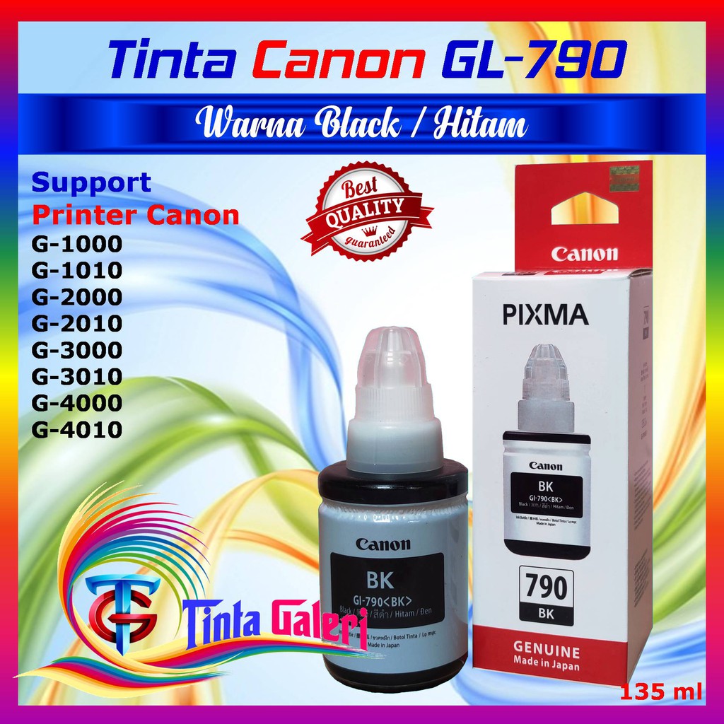 Jual Tinta Canon GL 790 Warna Hitam / Black | Shopee Indonesia
