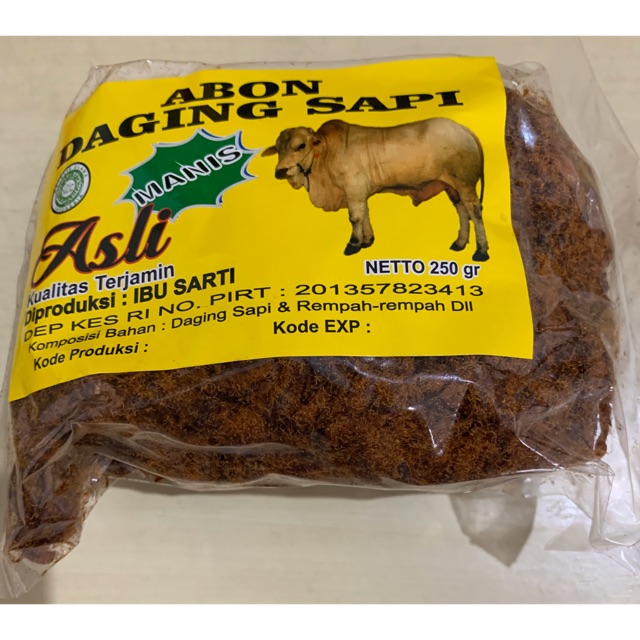 Jual Abon Daging Sapi Asli Rasa Manis Original Bu Sarti | Shopee Indonesia
