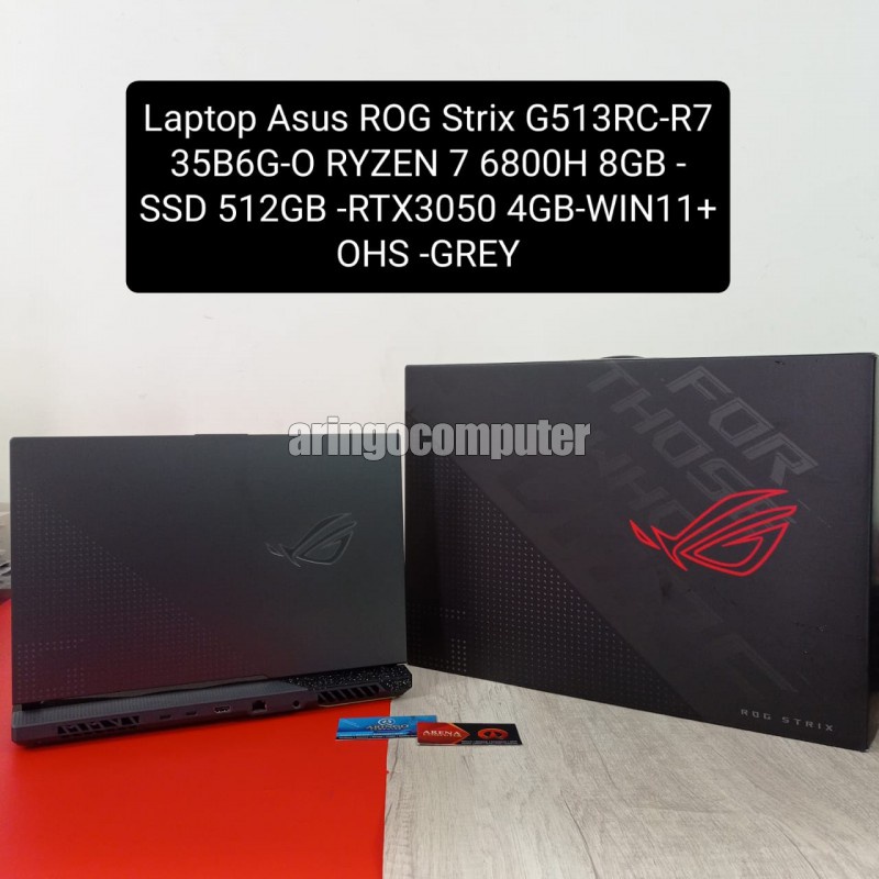 Jual Laptop Asus ROG Strix G513RC-R735B6G-O RYZEN 7 6800H 8GB -SSD ...