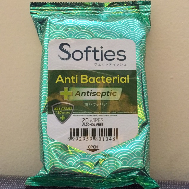 Jual Softies Anti Bacterial+Antiseptic (20 wipes) | Shopee Indonesia