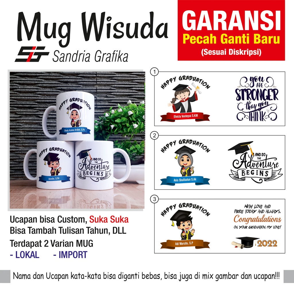 Jual MUG Wisuda Custom | Shopee Indonesia