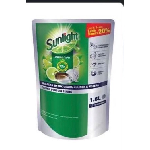 Jual Sabun Sunlight Pro Lime pouch 1800 ML | Shopee Indonesia