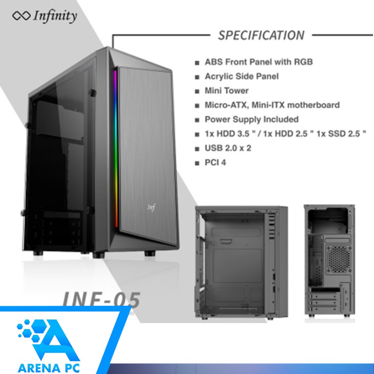 Jual CASING PC INFINITY F05 (L:305xW:170xH:350mm ) (Micro ATX) | Shopee ...