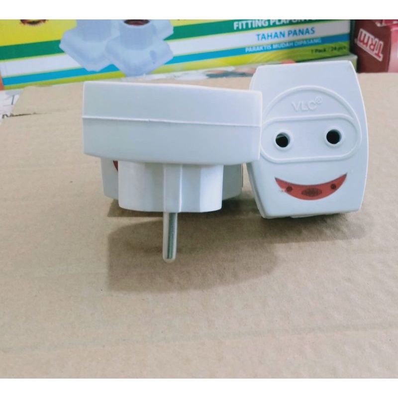 Jual terminal colokan listrik T isi 3 plus lampu flat colokan sambungan ...