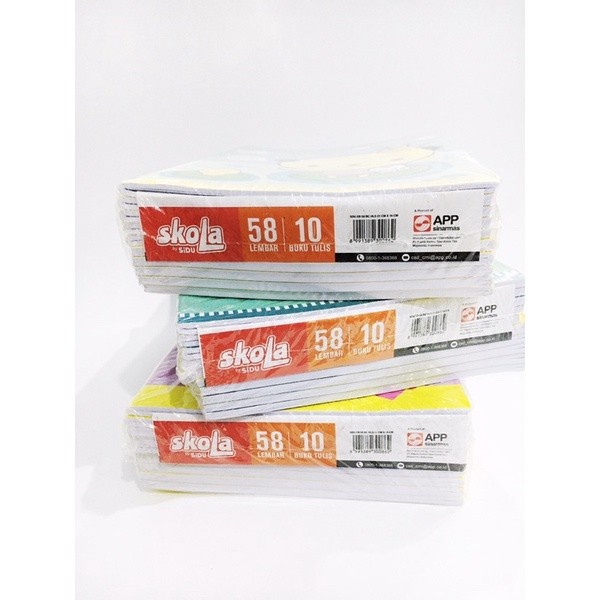 Jual Buku Tulis 38 Lembar Skola by SIDU / Buku 38 1 Pack ( isi 10 Pcs ...