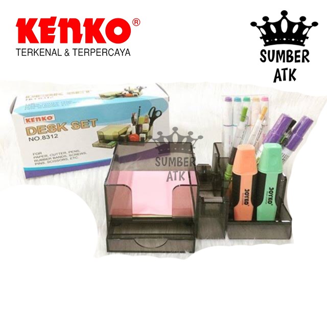 Jual DESK SET ORGANIZER KENKO K-8312 / K-158 / K-988 Tempat Organize Meja Pen Holder joyko DS ...