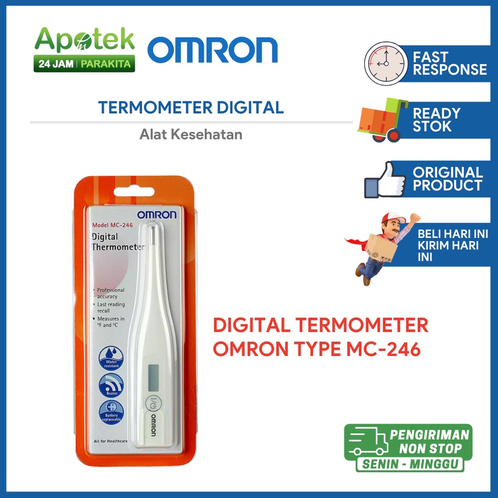 Jual Termometer / Termomether Digital / Pengukur Suhu Tubuh Merek Omron ...