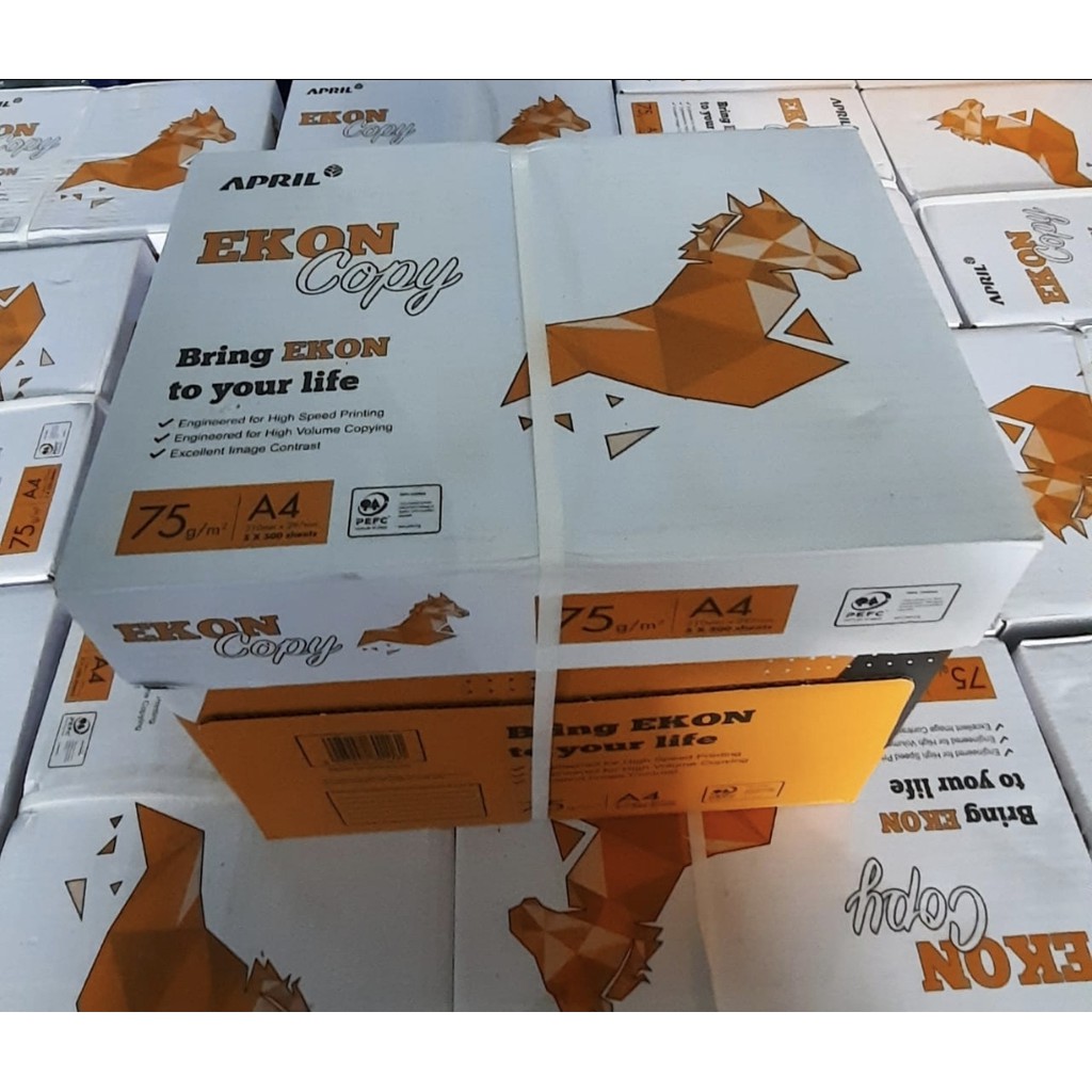 Jual Kertas Hvs A4 75 Gram 75gr Ekon Fotocopy Shopee Indonesia