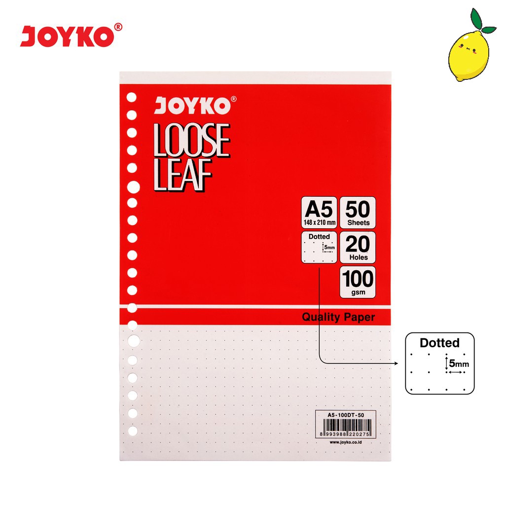Jual Loose Leaf Refill Kertas File Binder Joyko A5 Dotted - 50 Lembar | Shopee Indonesia