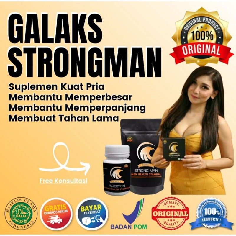 Jual GALAKS STRONGMAN ORIGINAL Suplemen Obat Kuat Pria Perkasa | Shopee Indonesia