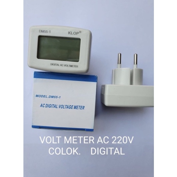 Jual Voltmeter Ac volt meter 220v Plug EU alat ukur tegangan listrik ...