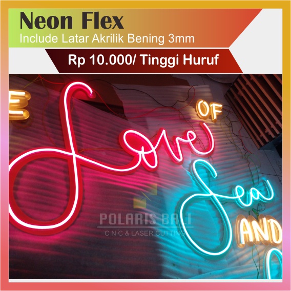 Jual NEON FLEX CUSTOM/NEON FLEX AKRILIK | Shopee Indonesia