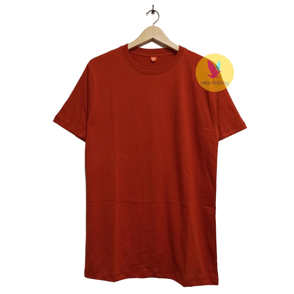Jual BAJU KAOS POLOS TERAKOTA MERAH BATA LENGAN PENDEK COTTON COMBED ...