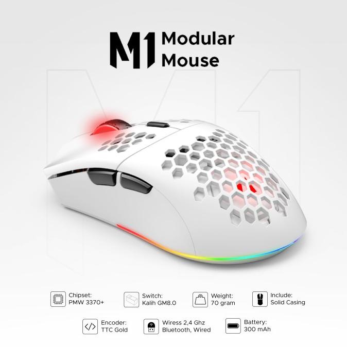 Jual [[[BARU]]] Noir M1 Modular Wireless Bluetooth Gaming Mouse 3 in 1 ...