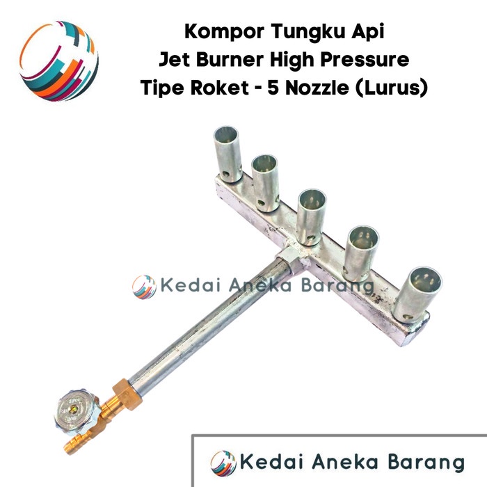 Jual Kompor Roket 5 Nozzle Lurus Burner Tungku Api High Pressure ...