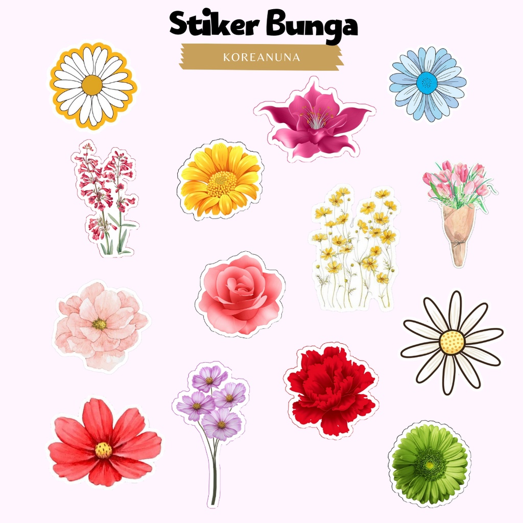 Jual Stiker Bunga Aesthetic Lucu Vintage Sticker Fake Flower Deco ...