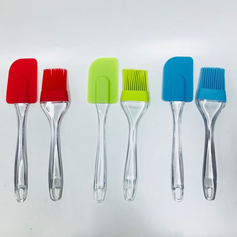 Jual SPATULA SILICONE ISI 2PCS/KUAS SILICON /SPATULA SILIKON | Shopee ...
