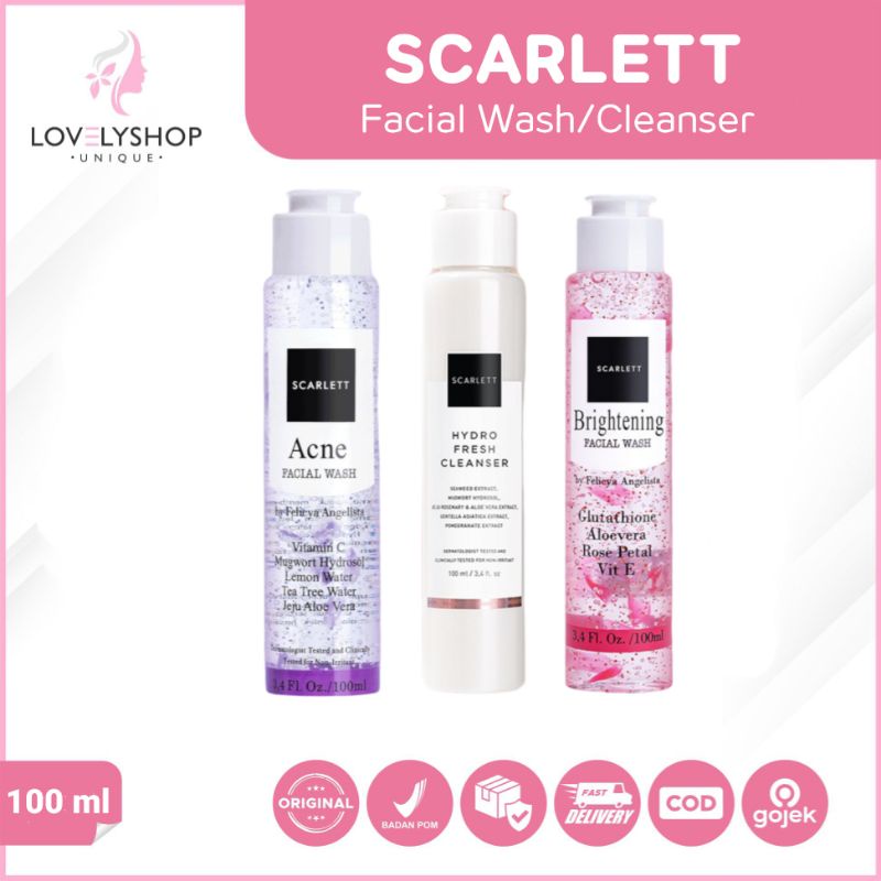 Jual Scarlett Facial Wash (100ml) Sabun Muka Wajah Brightening - Acne ...