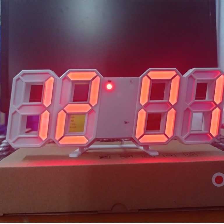 Jual INFY - JAM DINDING DIGITAL LED/JAM MEJA-ALARM-SUHU/JAM 3D BESAR ...