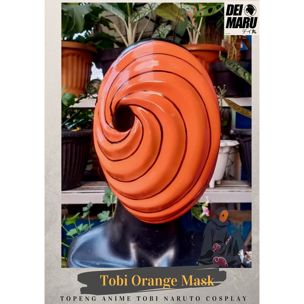 Jual Topeng Tobi Orange Naruto Shippuden Uchiha Madara Obito Akatsuki ...