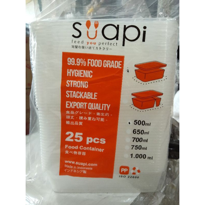 Jual Thinwall SUAPI ukuran 500 ml (1 slop isi 25 biji) | Shopee Indonesia