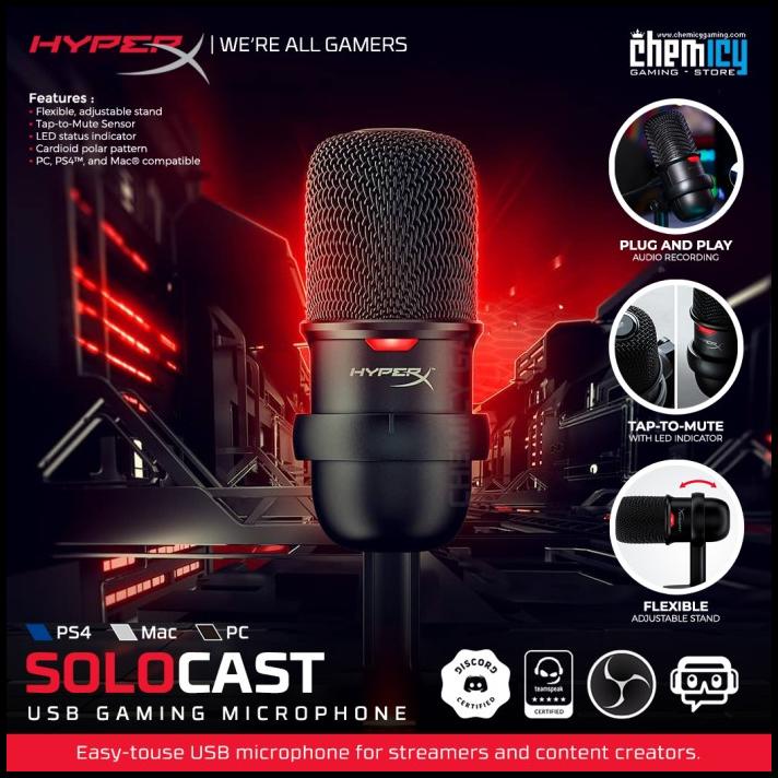 Jual Hyperx Solocast Usb Condenser Gaming / Streamer Microphone ...