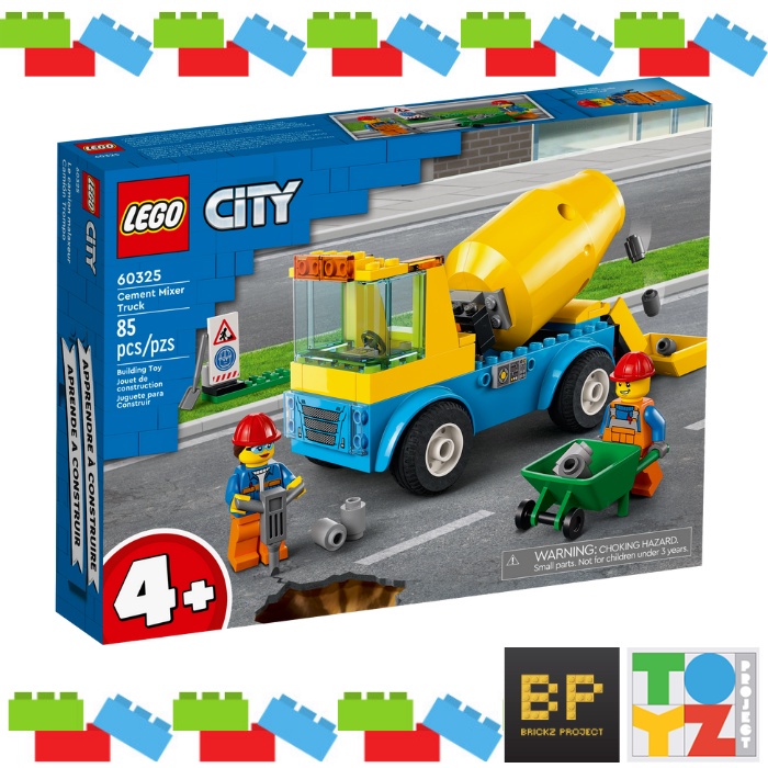 Jual LEGO 60325 CITY Cement Mixer Truck | Shopee Indonesia