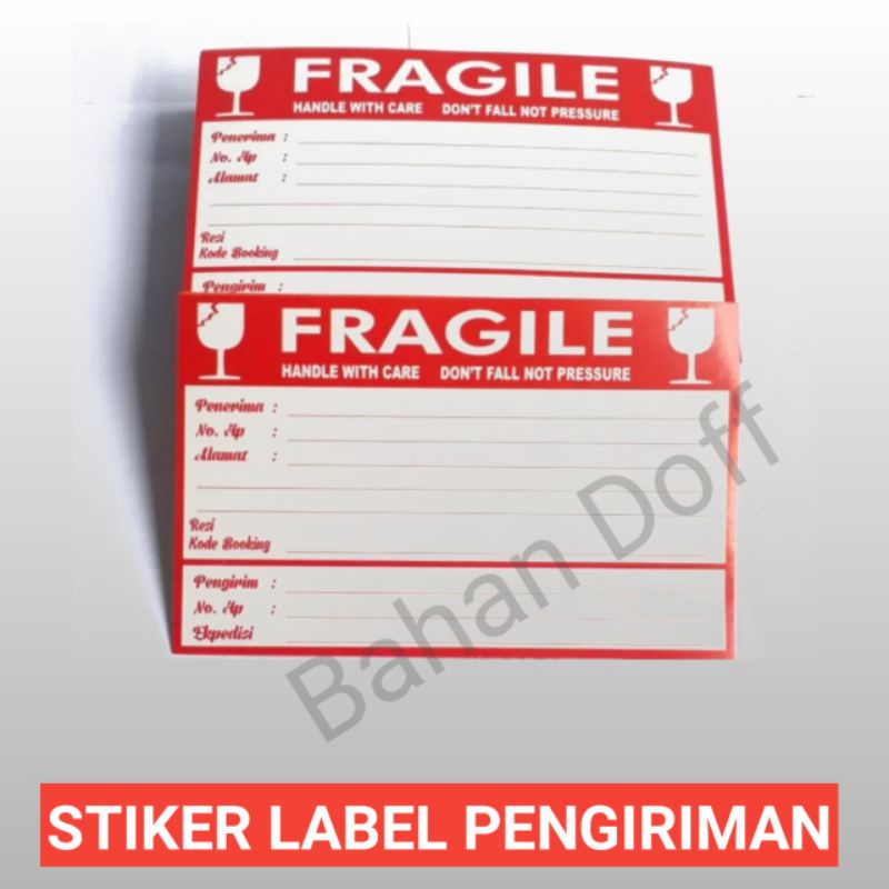 Jual Sticker Label Pengiriman custom box produk toko olshop packing ...