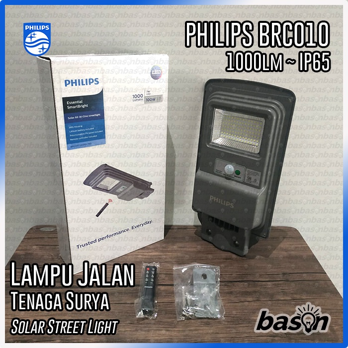 Jual PHILIPS BRC010 LED10 1000lm Solar Street Light Lampu PJU Tenaga ...