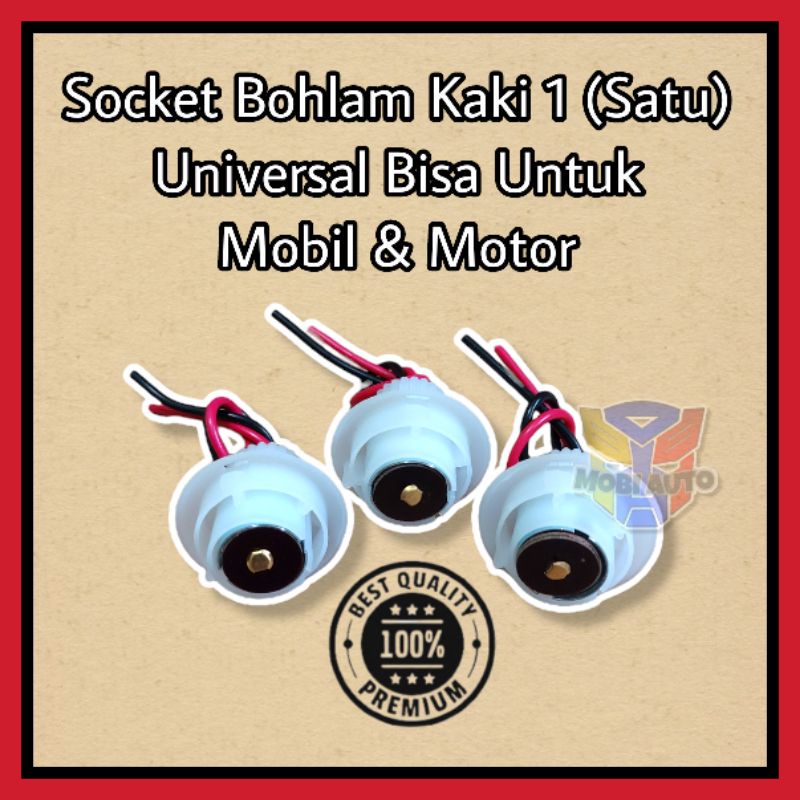 Jual Socket Soket Fitting Kaki 1 (Satu) Bohlam Lampu Sein Sen Mobil ...