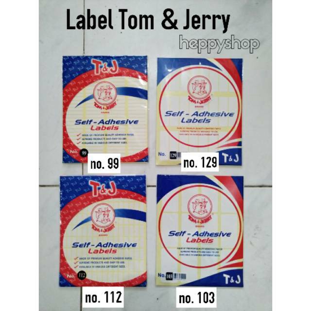 Jual Label Tom & Jerry, Label Nama, Label Undangan | Shopee Indonesia