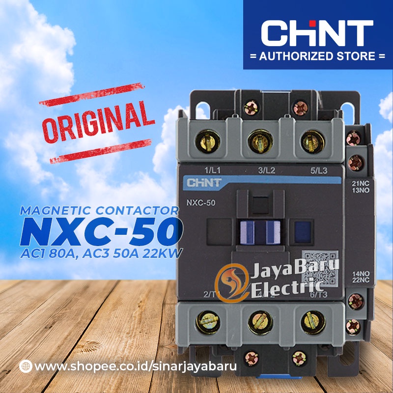 Jual Contactor Kontaktor CHINT NXC-50 NXC50 24V 36V 48V 110V 220V 400V ...