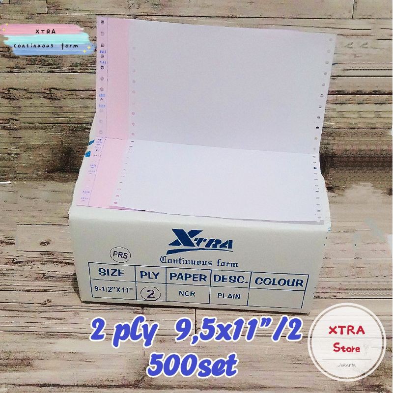 Jual Kertas continuous form 2ply 500set 9,5 x 11" dibagi 2 | Shopee ...