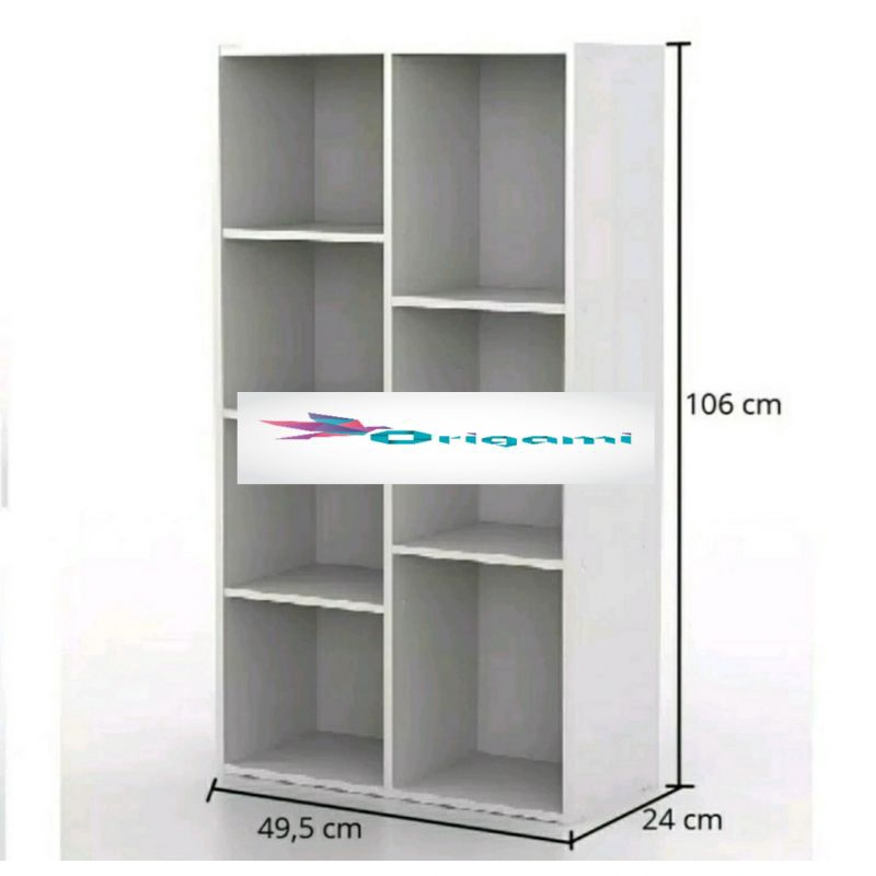 Jual RAK BUKU 7 SUSUN KAYU / RAK SERBAGUNA MINIMALIS / LEMARI BUKU ...