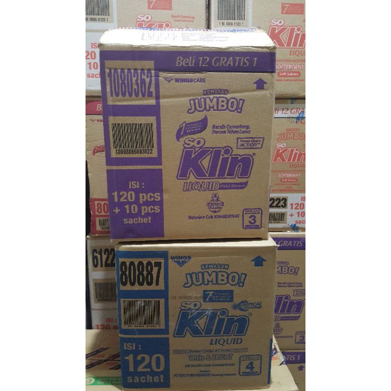Jual So Klin Liquid Jumbo Sachet / Karton. Untuk pilihan warna tulis di ...