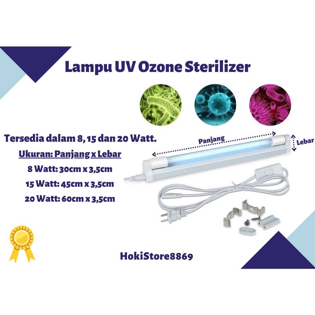 Jual Lampu UV Sterilizer T5 20Watt Germicidal Lampu UV | Shopee Indonesia