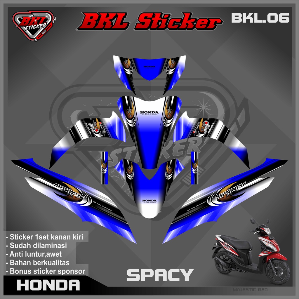 Jual Stiker Striping DECAL Variasi Lis SPACY Full Body Desain Racing ...