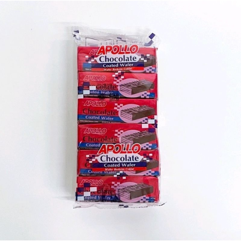 Jual Apollo Wafer Cokelat 12 x 12gr - biscuit coated berkrim coklat ...