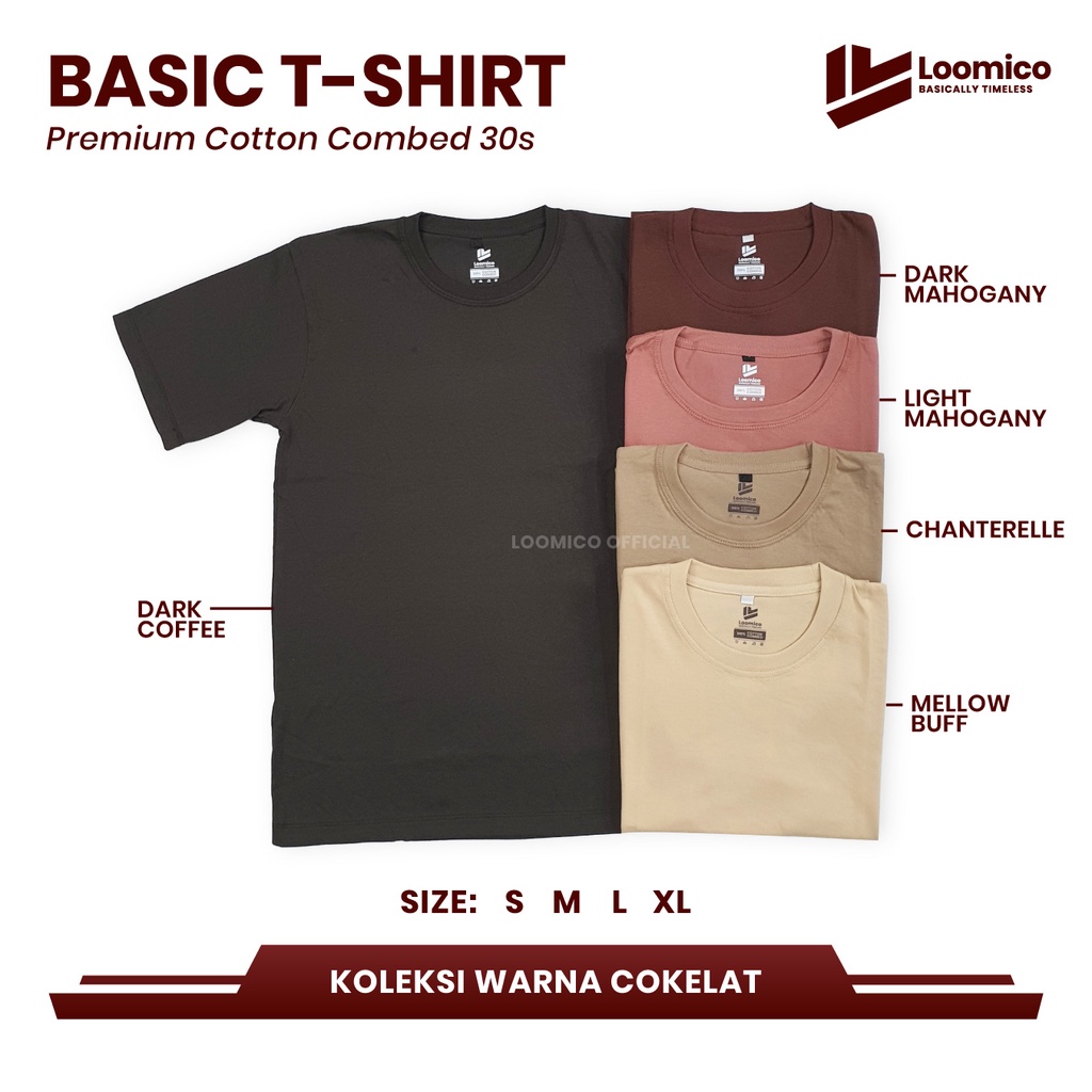 Jual Loomico - Kaos Polos Premium Cotton Combed 30s | Basic T Shirt ...