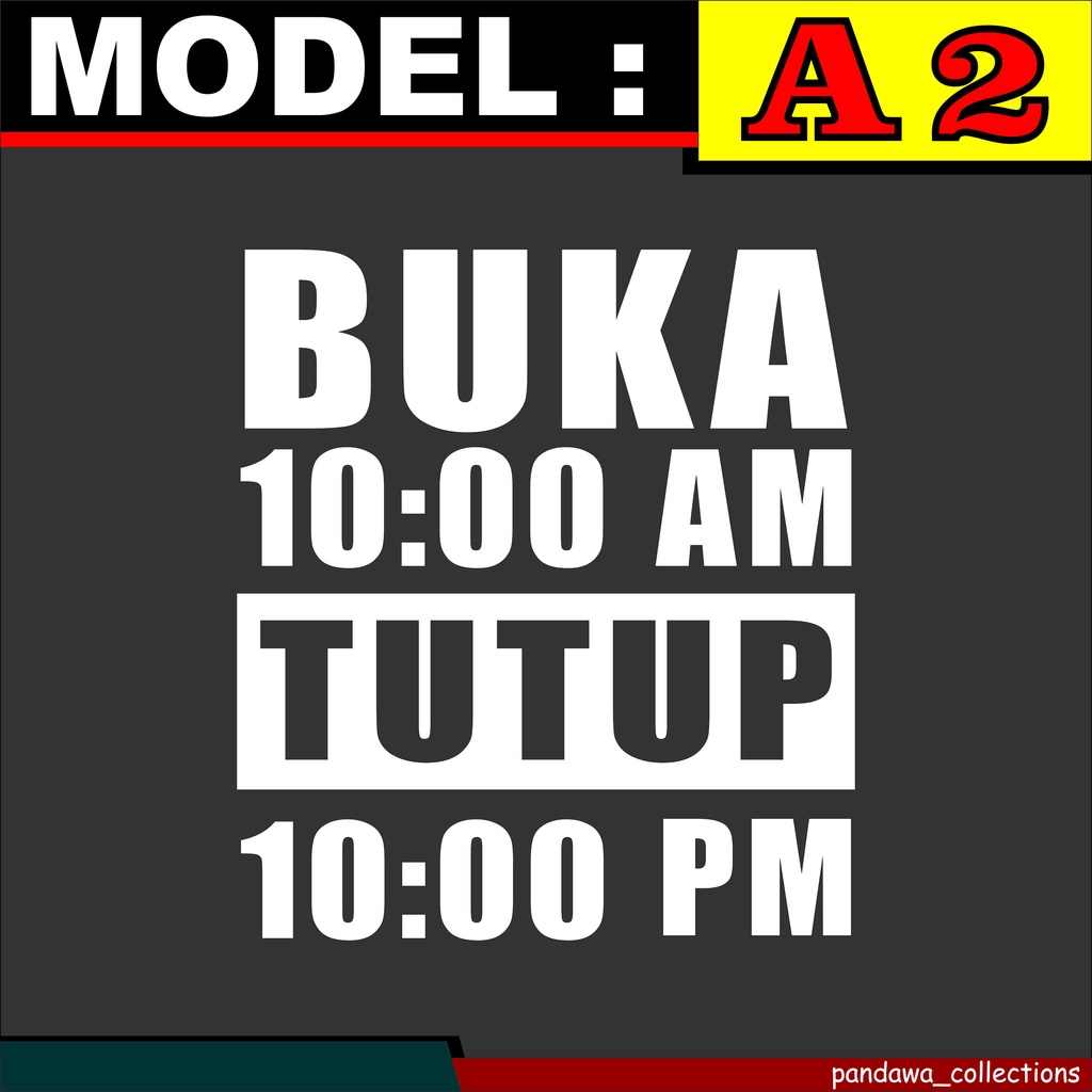 Jual Stiker Cutting Reflektive : " JAM OPERASIONAL TOKO " | Shopee ...