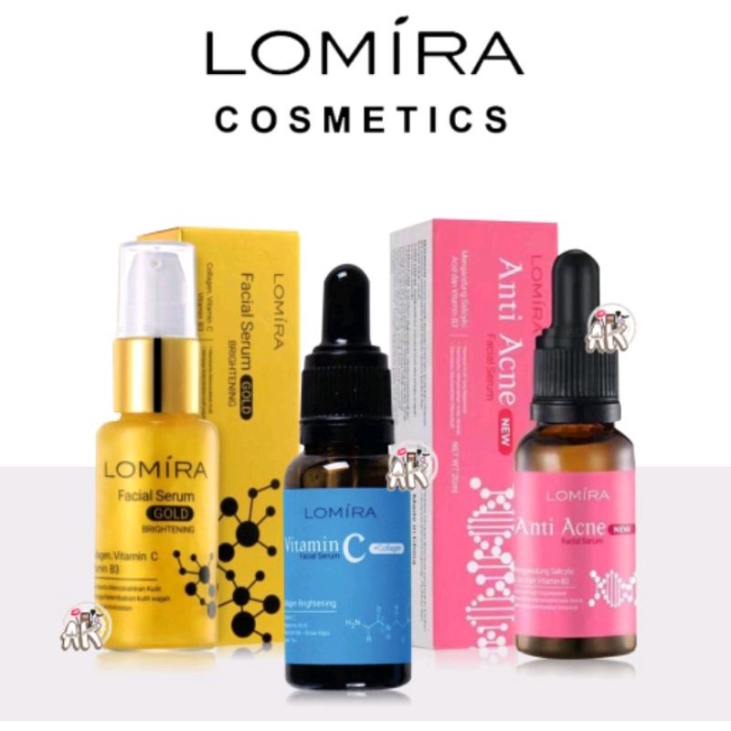 Jual LOMIRA Vitamin C Facial Serum Anti Acne / Vit Collagen / Gold ...