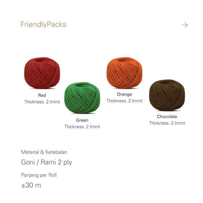 Jual Tali Goni Rami/Pita Goni Rami Warna 2mm - 30 meter | Shopee Indonesia