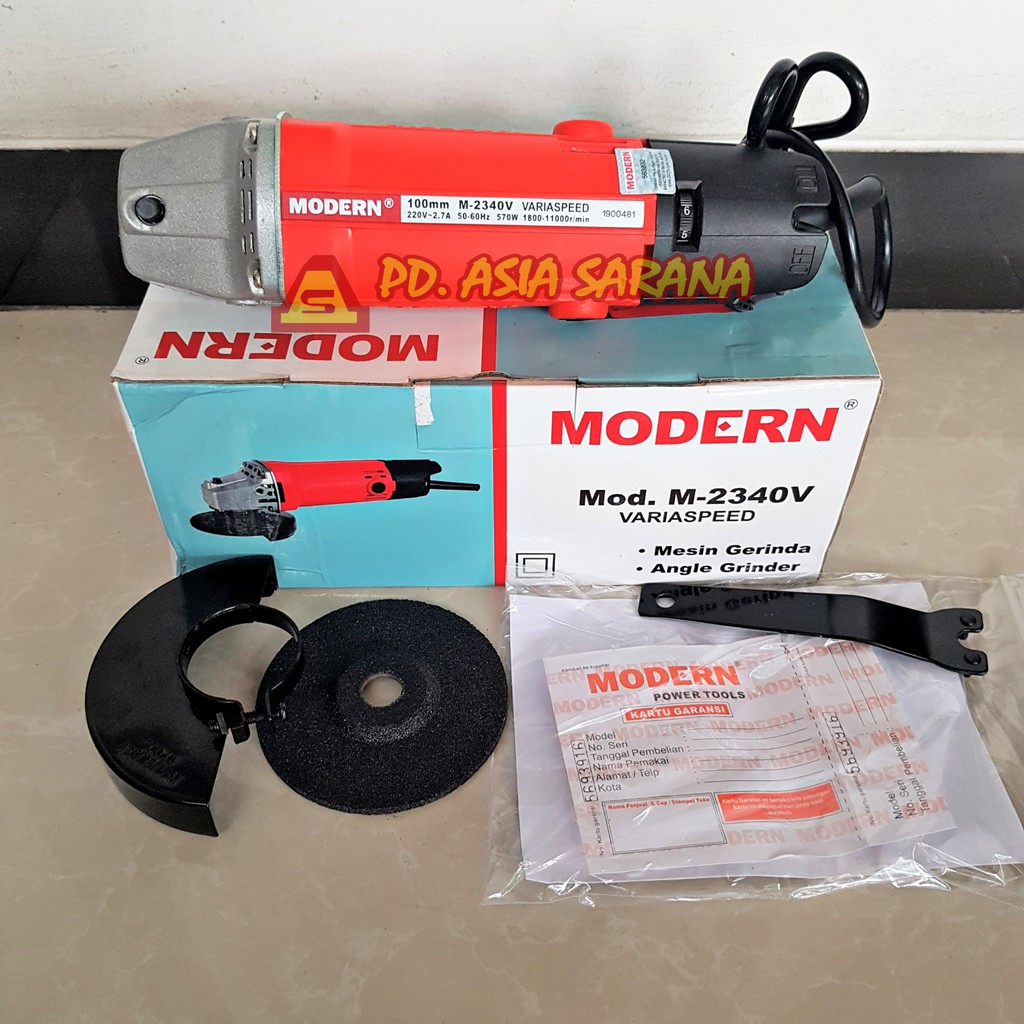 Jual Mesin Gerinda Variable Speed 4" Modern M-2340V / Gurinda Tangan 4 ...