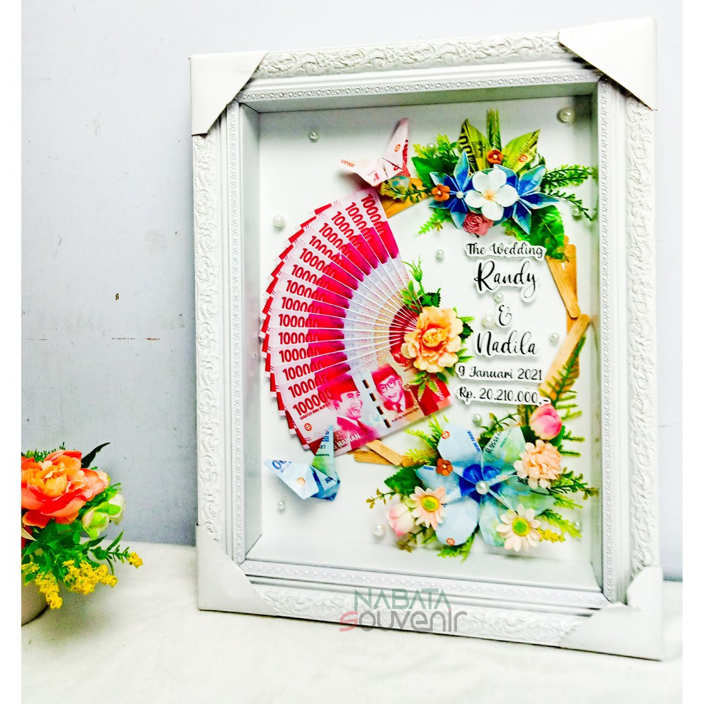 Jual MAHAR DESAIN KEKINIAN FRAME PUTIH UKIR | Shopee Indonesia