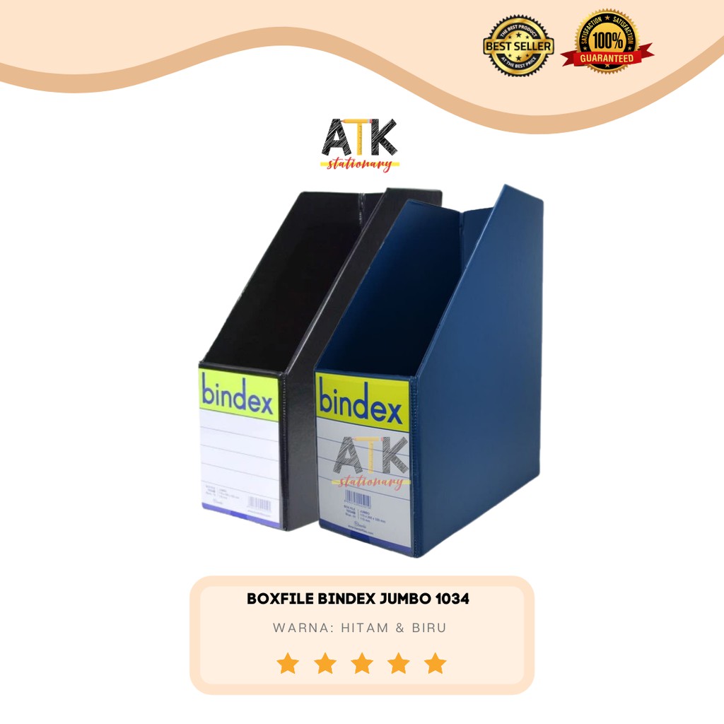 Jual Boxfile Bindex Jumbo Folio 1034 Hitam/Biru atk | Shopee Indonesia