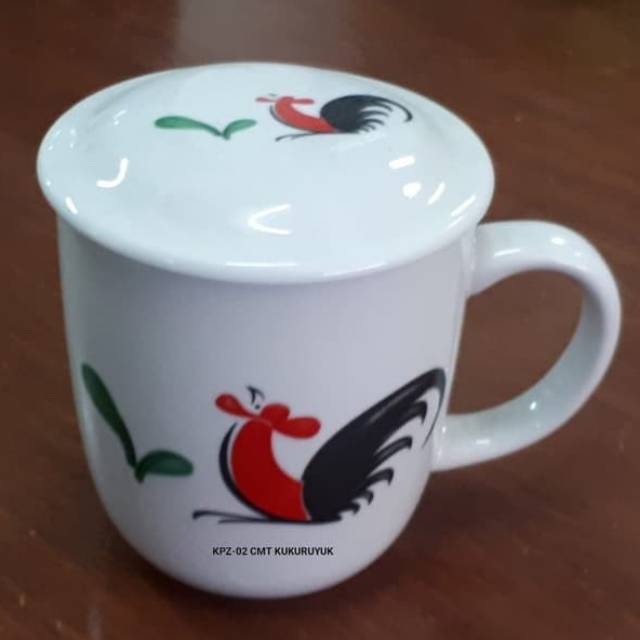 Jual Mug Ayam/Mug dengan tutup/ Mug Keramik | Shopee Indonesia