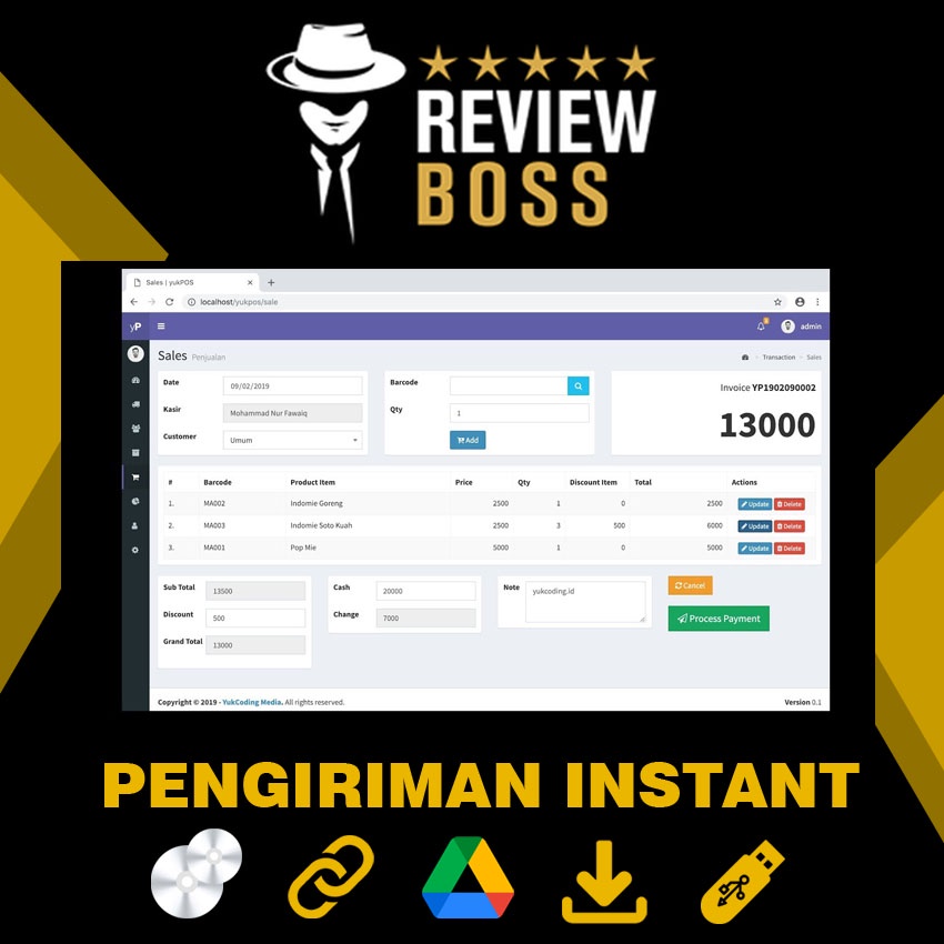 Jual SOURCE CODE APLIKASI SISTEM PENJUALAN KASIR BARANG SUPPORT BARCODE ...