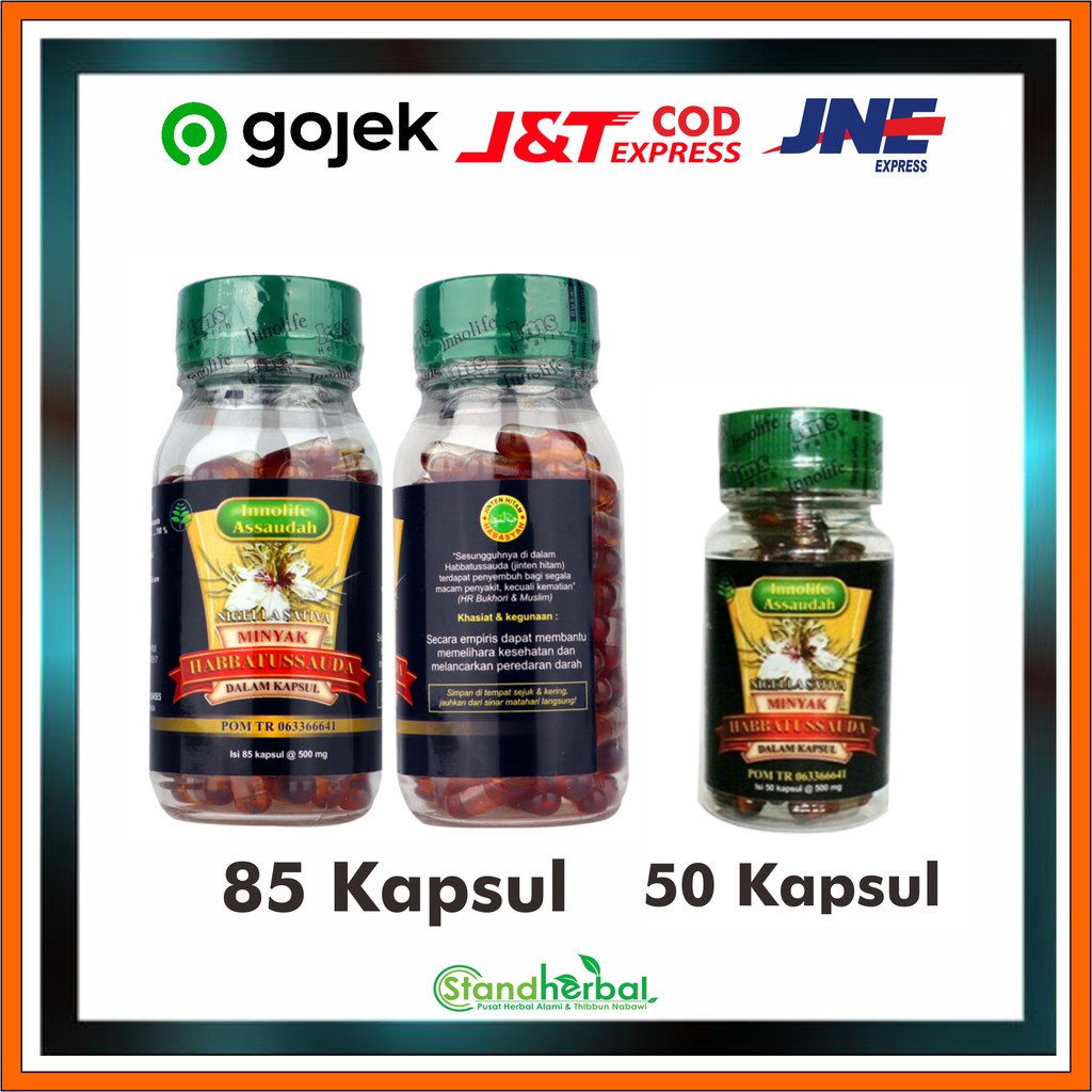 Jual innolife assaudah habbatussauda cair 85 kapsul 50 kapsul | Shopee Indonesia