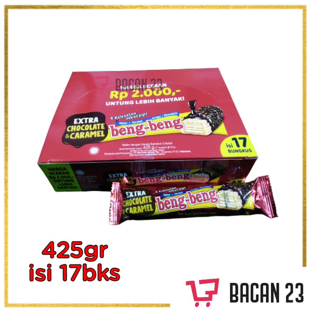 Jual Beng Beng ( 425gr isi 17 bks ) / Wafer Caramel Cokelat Crispy ...
