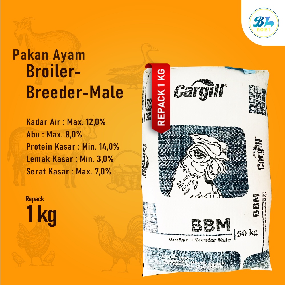 Jual Pakan Ayam Bbm Broiler Breeder Male Crumble – Pelet Repack 1 Kg ...